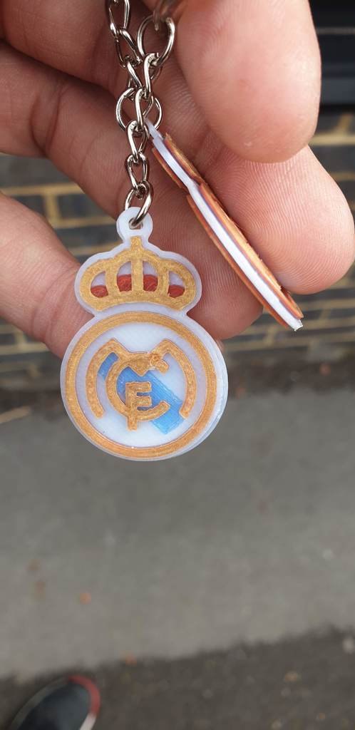 3D printed Real Madrid Keychain・Cults