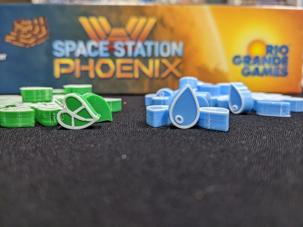 🛰 Space Station Phoenix Resource Tokens・Free 3D File for ・Cults