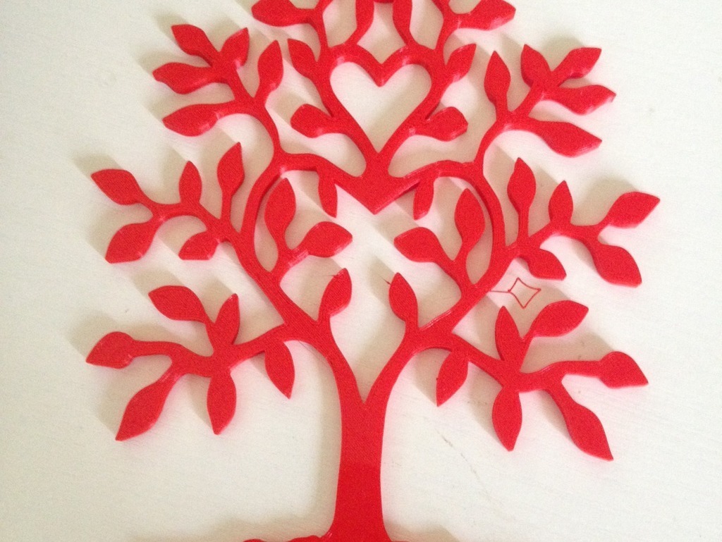 3D print Tree Heart Pendant・Cults