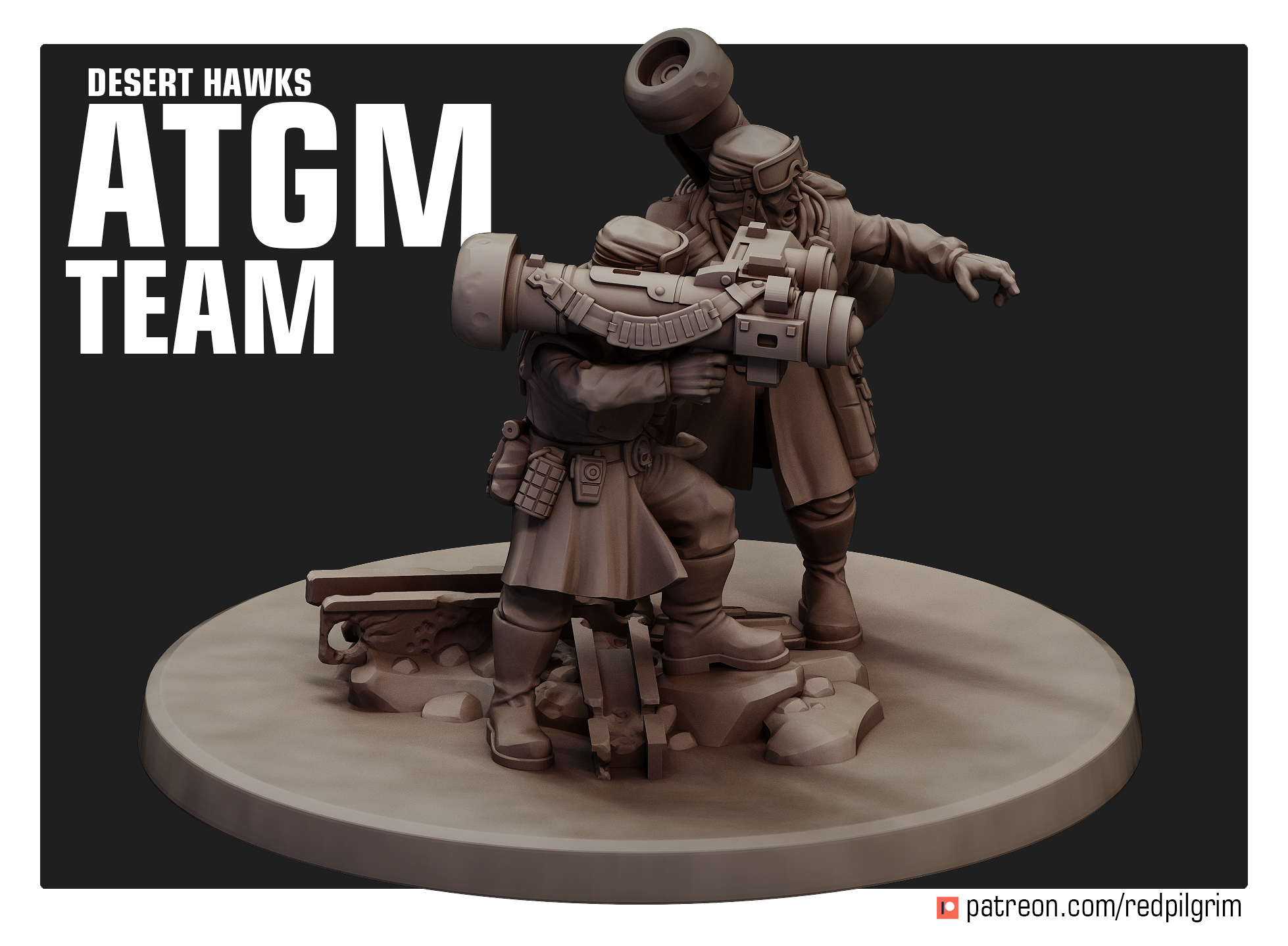 🏜️ Desert Hawks ATGM Team・ 3D File for 3D printing・Cults