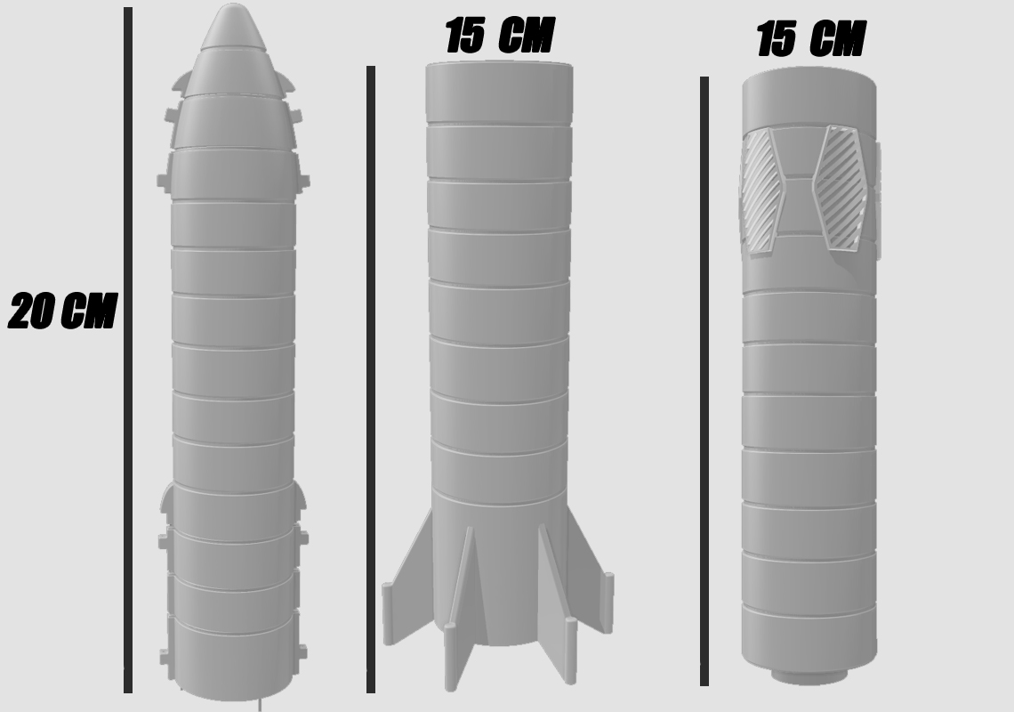 🚀 SpaceX Starship & Superheavy (Scale 1:250) - 50cm・ STL File for ・Cults