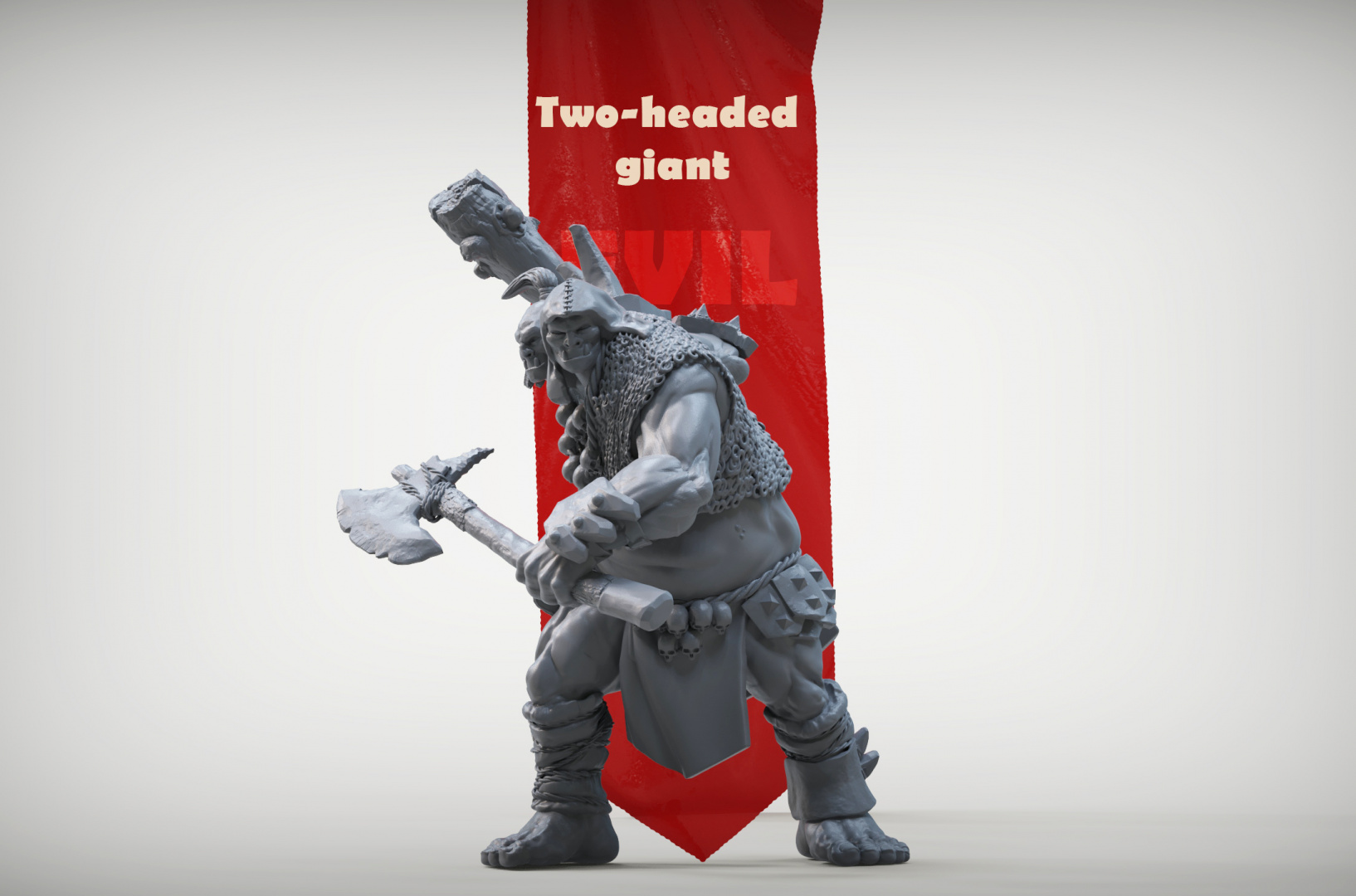 3D file Two-headed giant 🧌 ・3D printable model to download・Cults