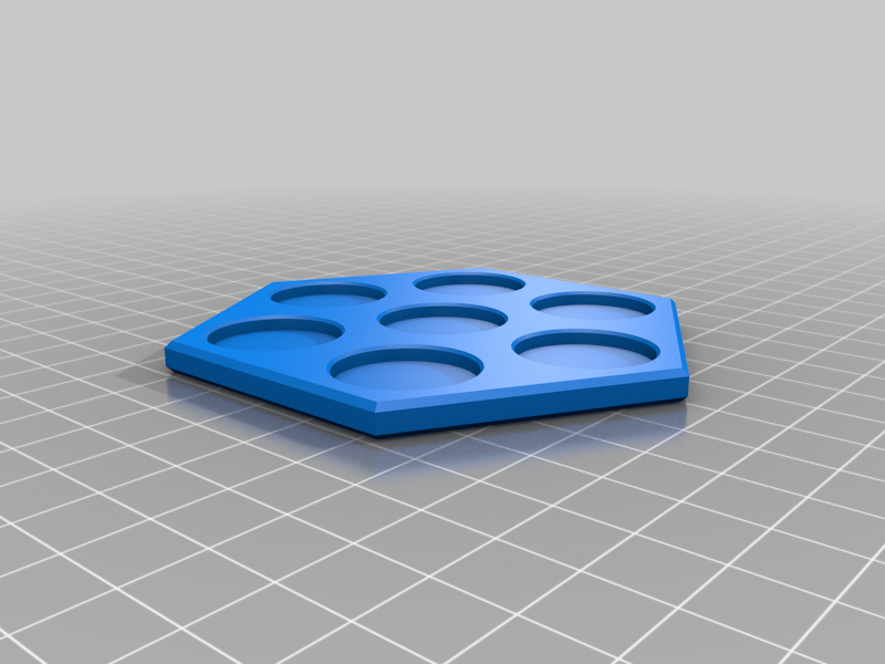 🎲 5 x 90 mm (P-P) Hex Base for Penny mounted 15mm・Free 3D File for ・Cults