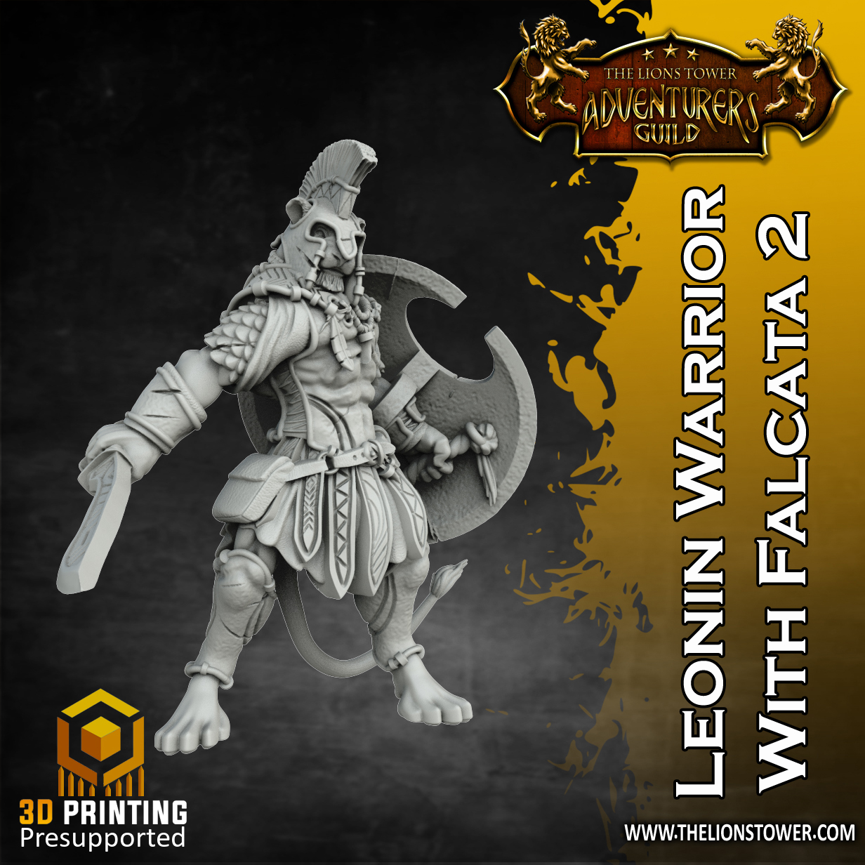 3D file Leonin Warband - Set of 6 (32mm scale, Pre-supported Miniatures ...