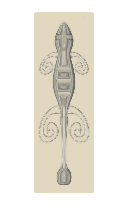 STL file 6 inch open pour lizard mold for bait making 🦎 ・3D printing ...