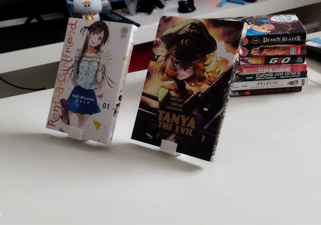 💬 Manga display stand・Free 3D File for ・Cults
