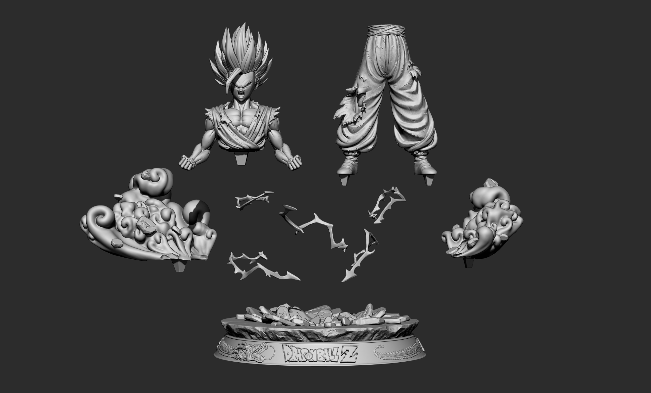 🐉 Gohan SSJ2 - DBZ・ OBJ File for ・Cults