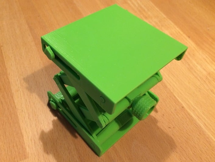 3D printable Platform Jack [Fully Assembled, No Supports]・Cults