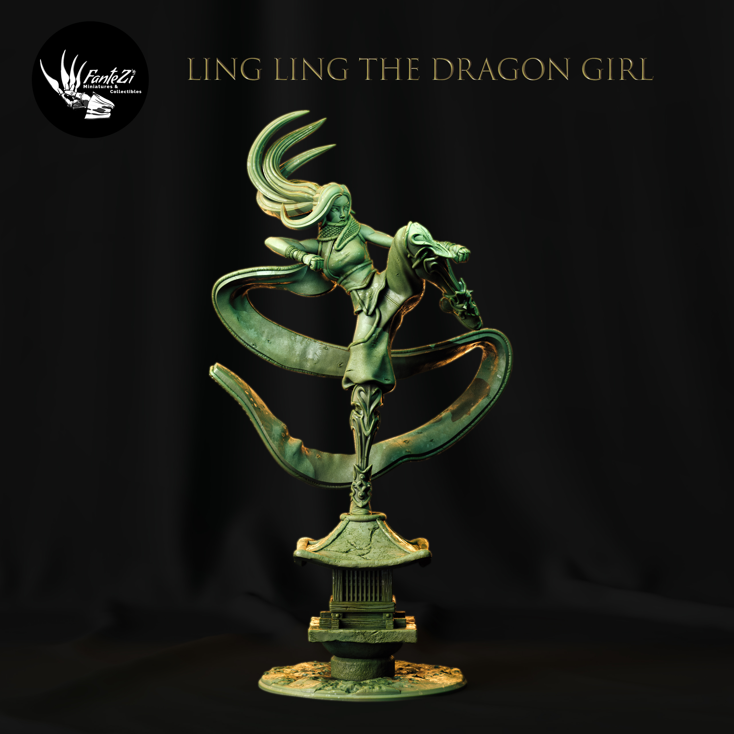 3D file Ling Ling the dragon girl 🐉・3D print design to download・Cults
