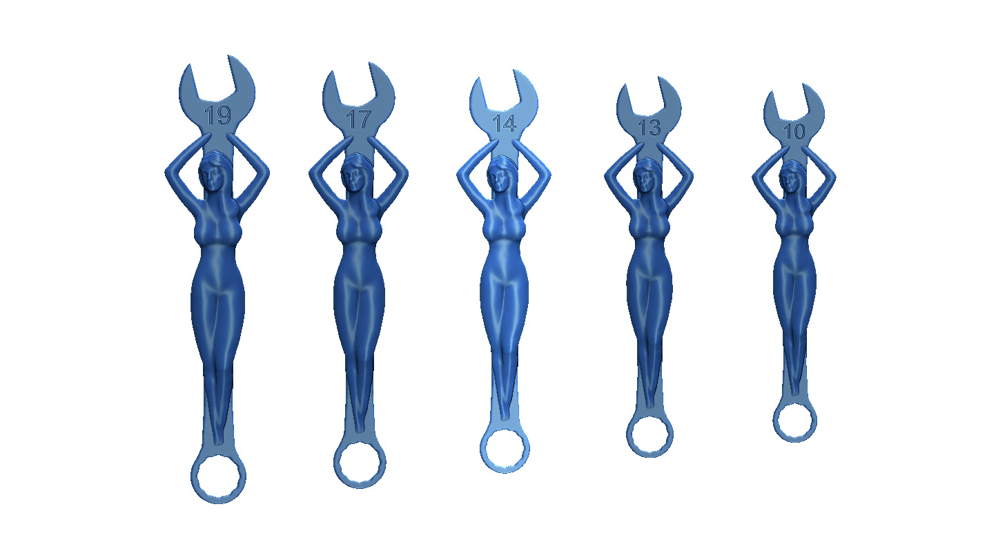 🔧 Wrench Girl・ STL File for ・Cults