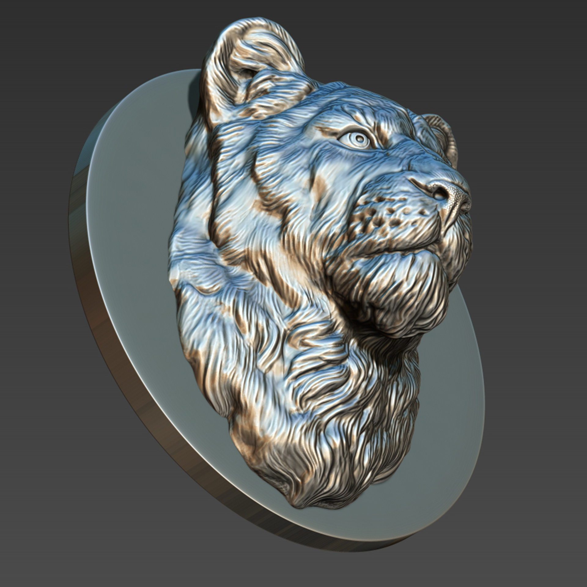 🎨 Lioness head・ STL File for ・Cults