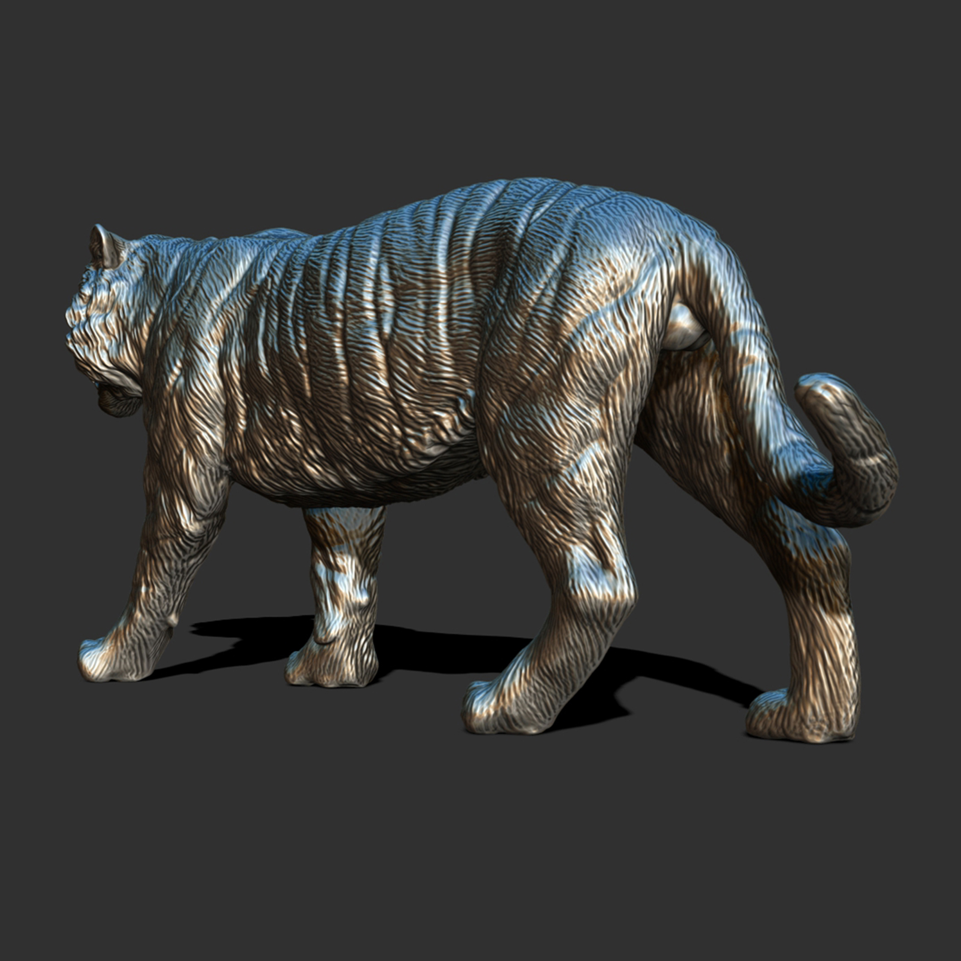🐅 Tiger walking・ STL File for 3D printing and CNC machining - Laser ...