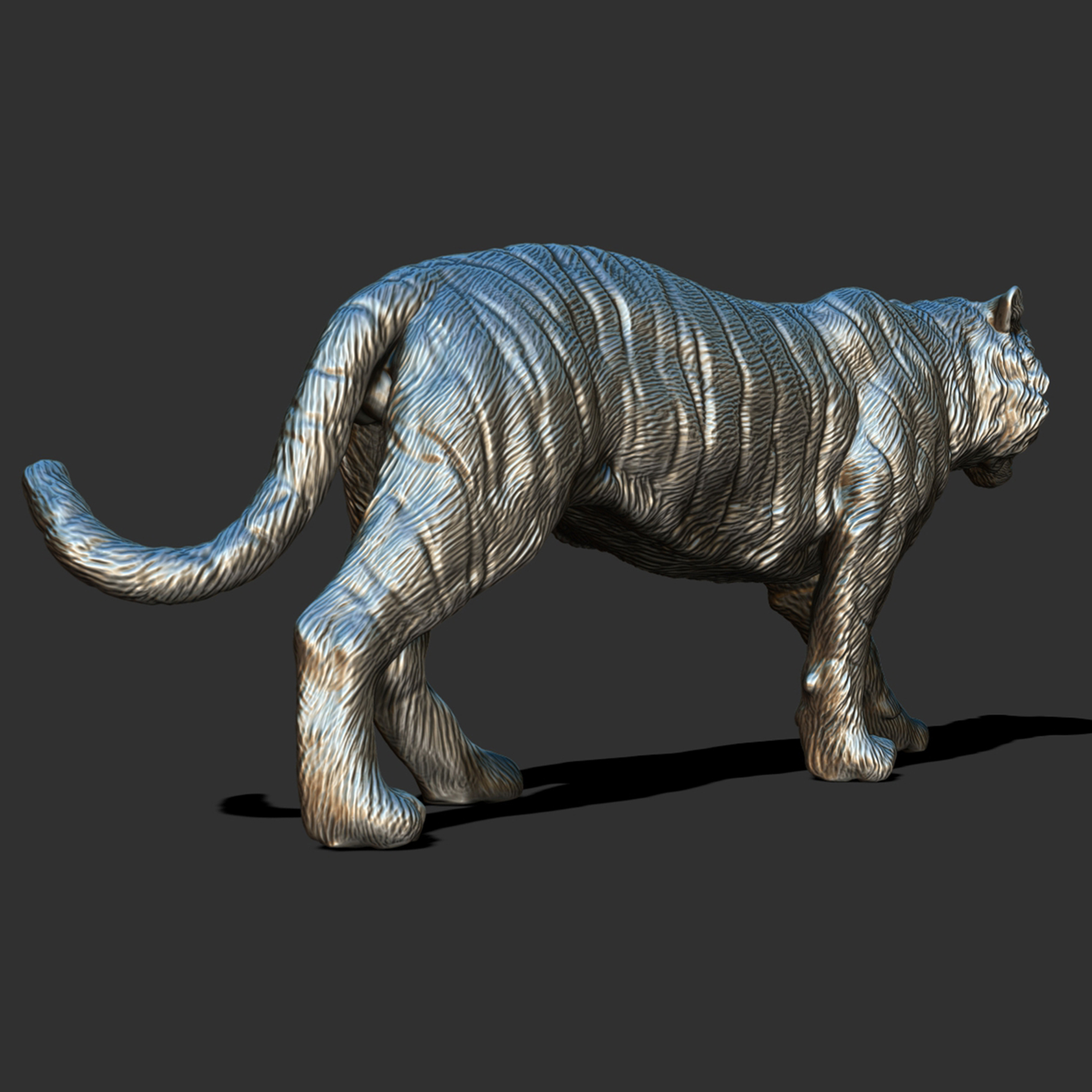 🐅 Tiger walking・ STL File for 3D printing and CNC machining - Laser ...