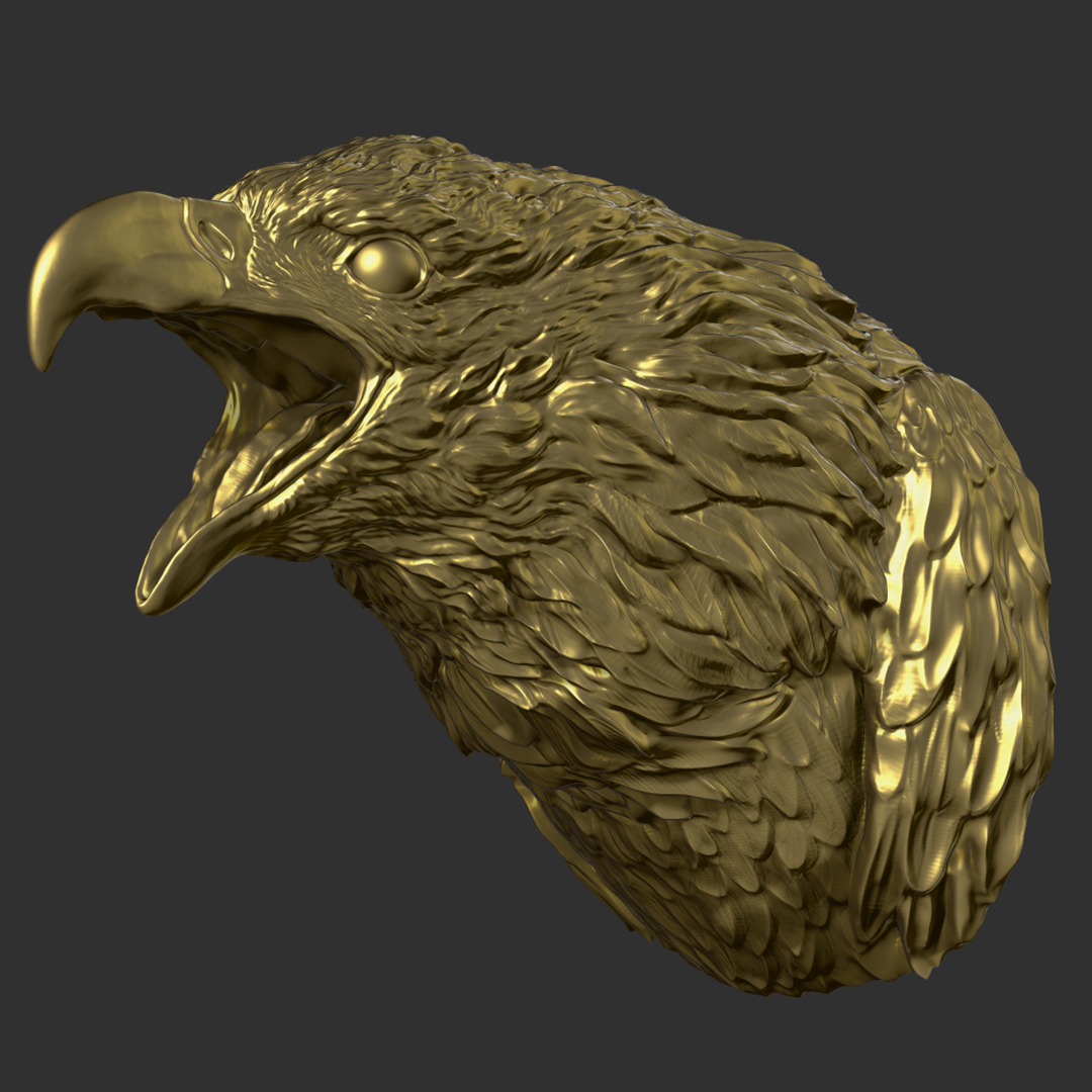 👨‍🦲 Bald Eagle head・ STL File for ・Cults