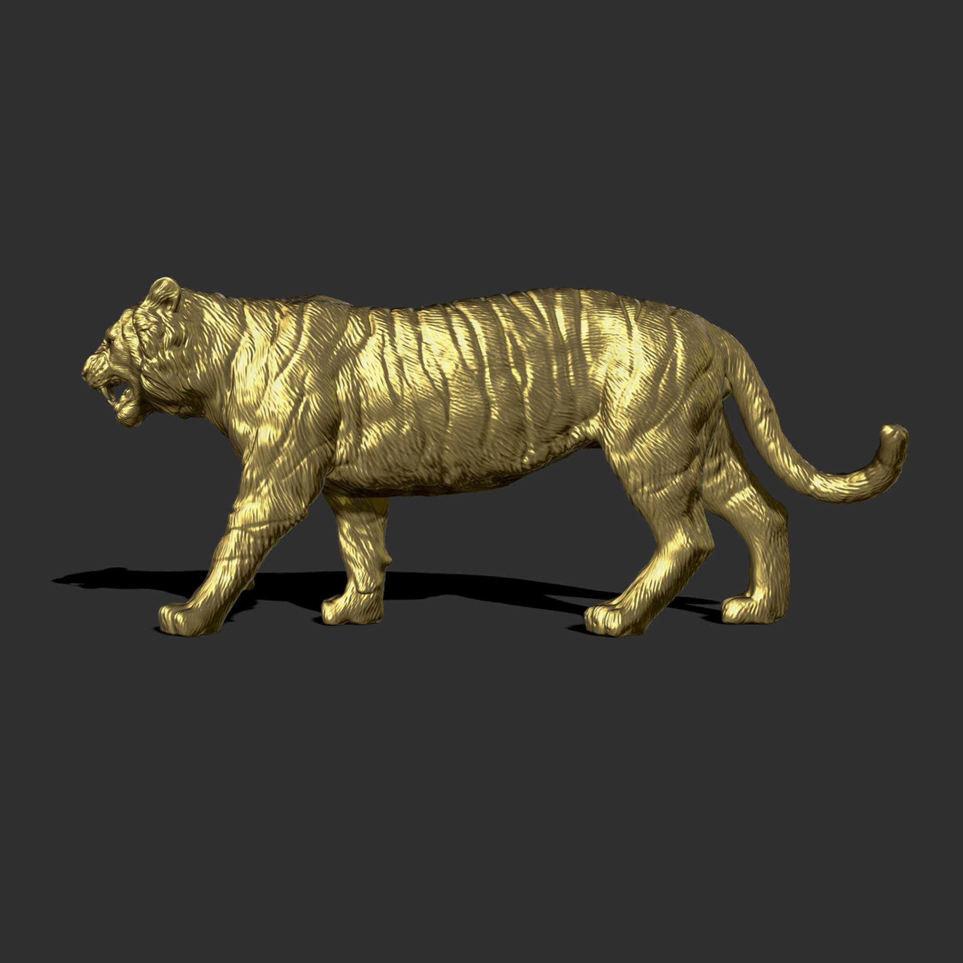 🐅 Tiger walking・ STL File for 3D printing and CNC machining - Laser ...
