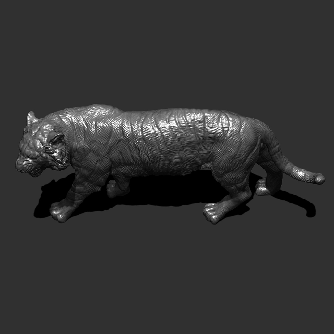 🐅 Tiger statue・ STL File for 3D printing and CNC machining - Laser ...