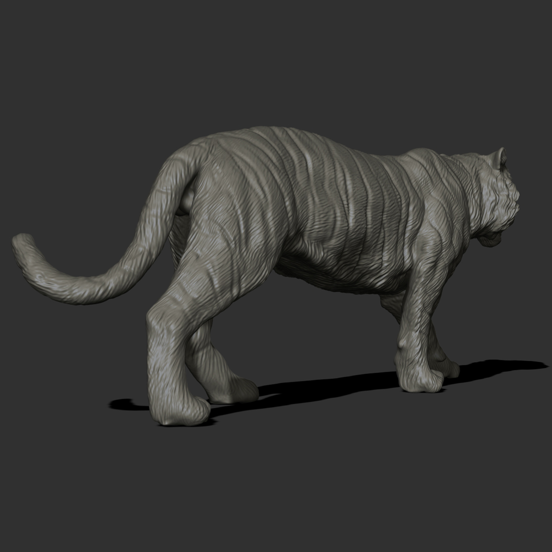 🐅 Tiger walking・ STL File for 3D printing and CNC machining - Laser ...