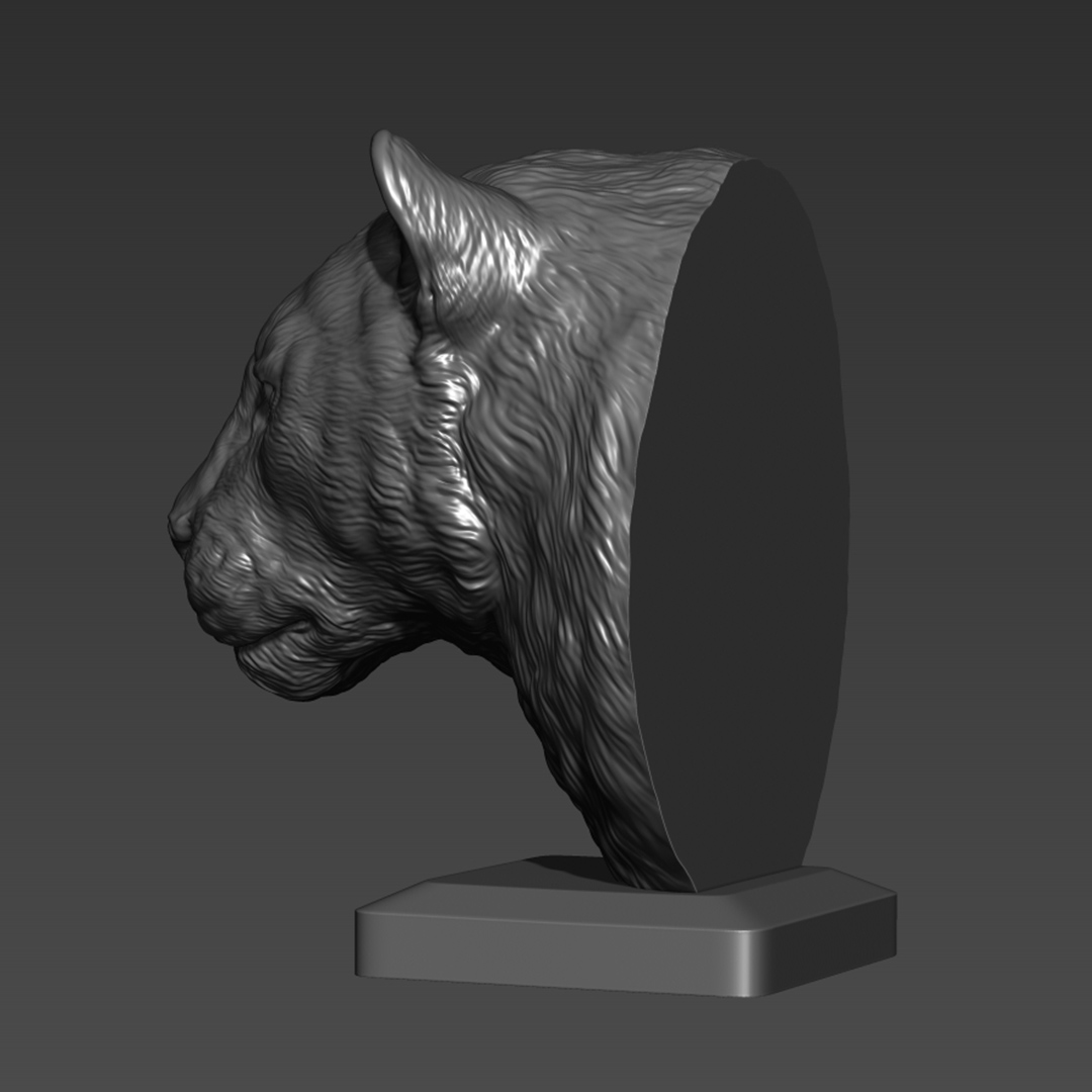 🐆 Panther leopard head・ STL File for ・Cults