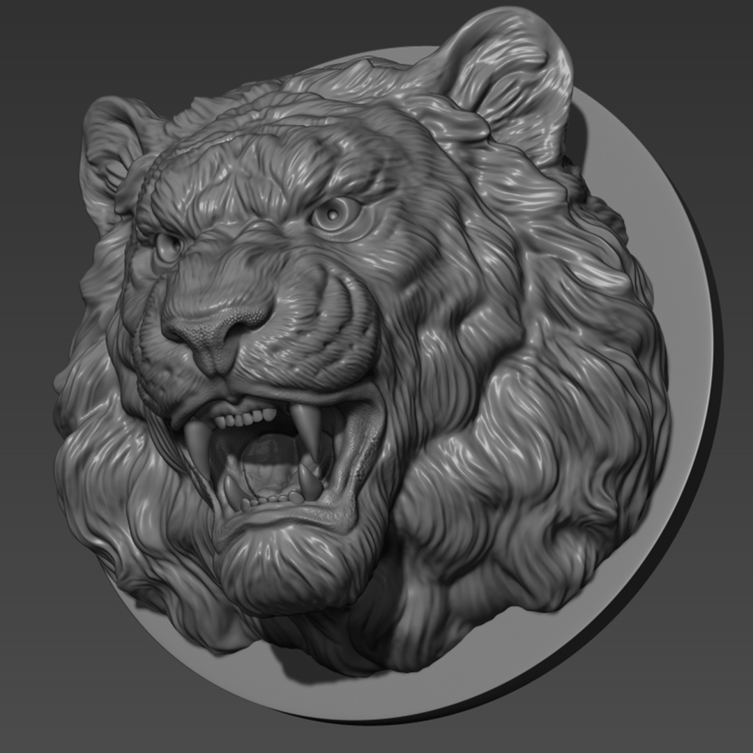🐅 Tiger pendant・ STL File for 3D printing and CNC machining - Laser ...