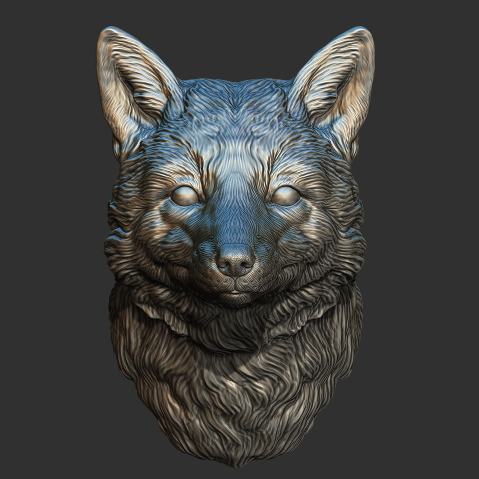 STL file Fox head 🦊 (OBJ)・Model to download and 3D print・Cults