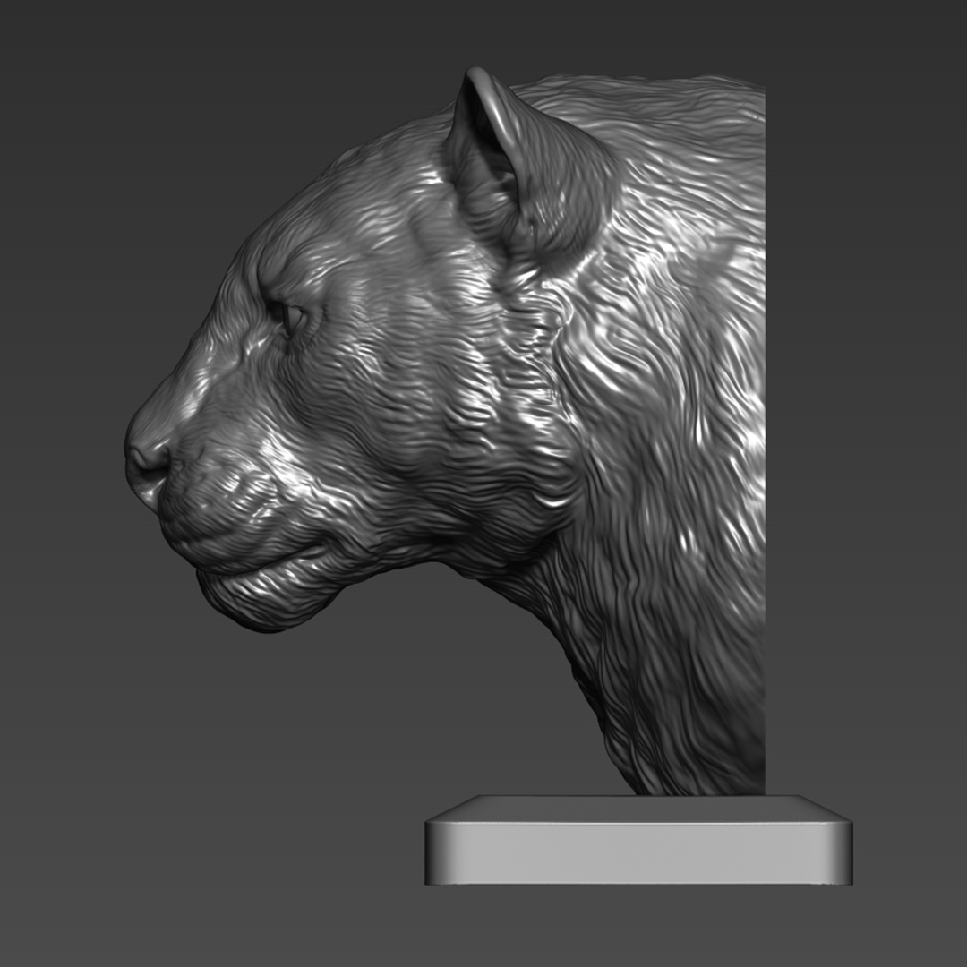 🐆 Panther leopard head・ STL File for ・Cults