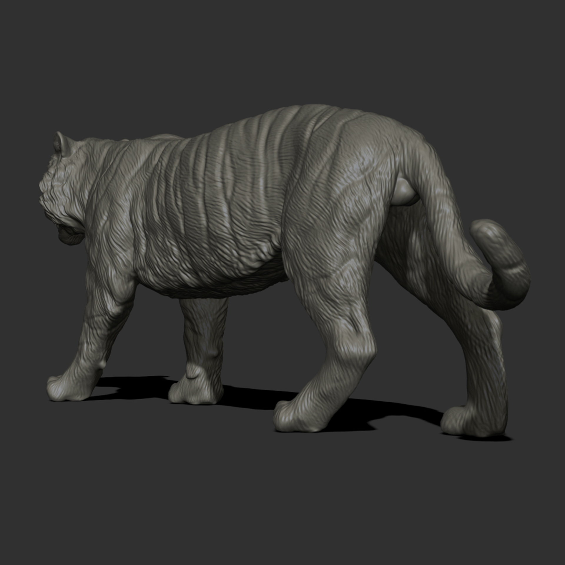 🐅 Tiger walking・ STL File for 3D printing and CNC machining - Laser ...