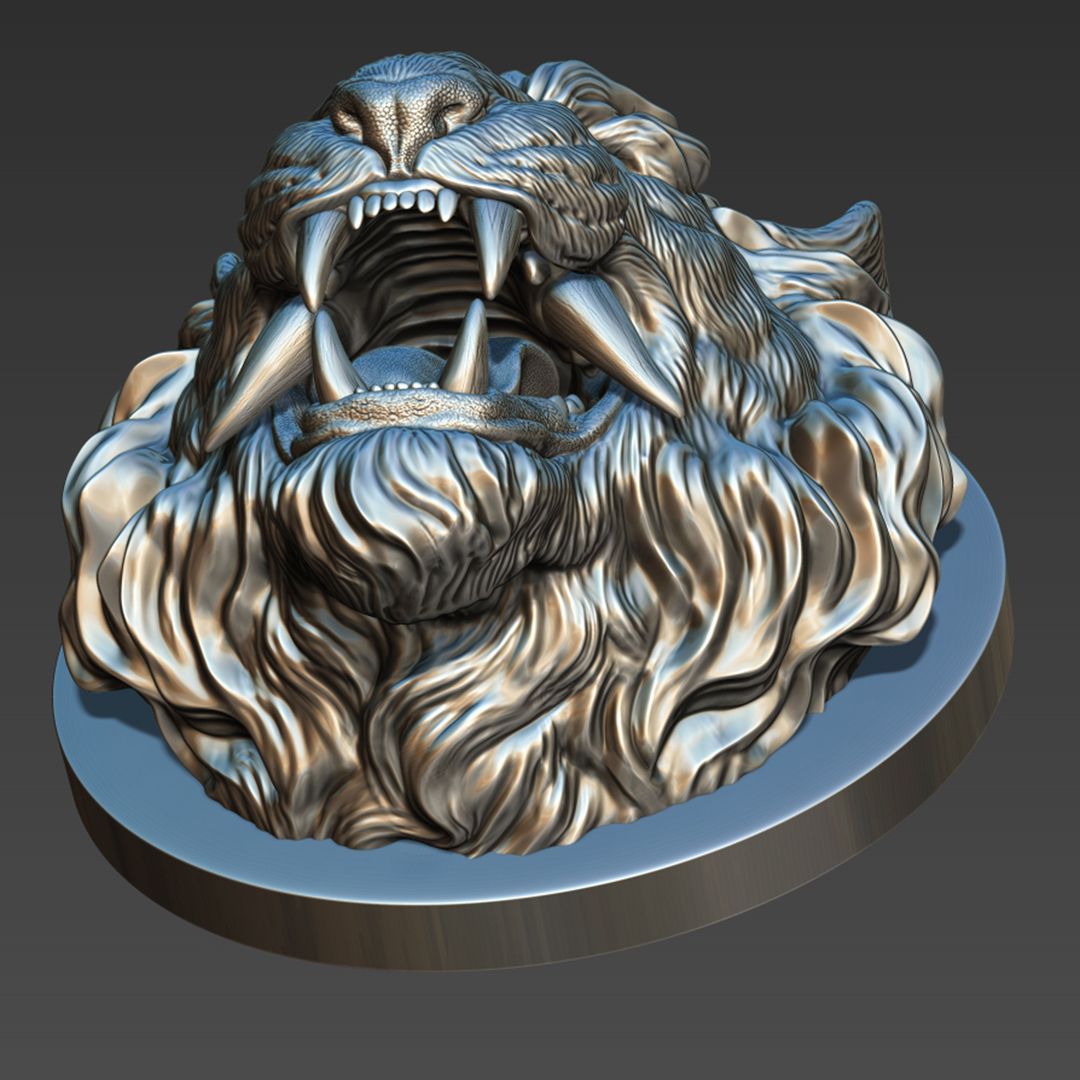 🐅 Tiger head in Japanese style・ STL File for 3D printing and CNC ...