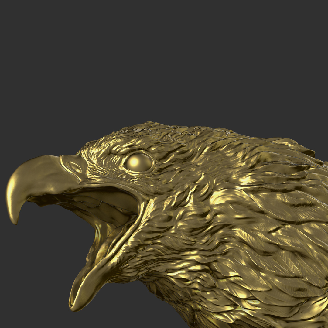 👨‍🦲 Bald Eagle head・ STL File for ・Cults