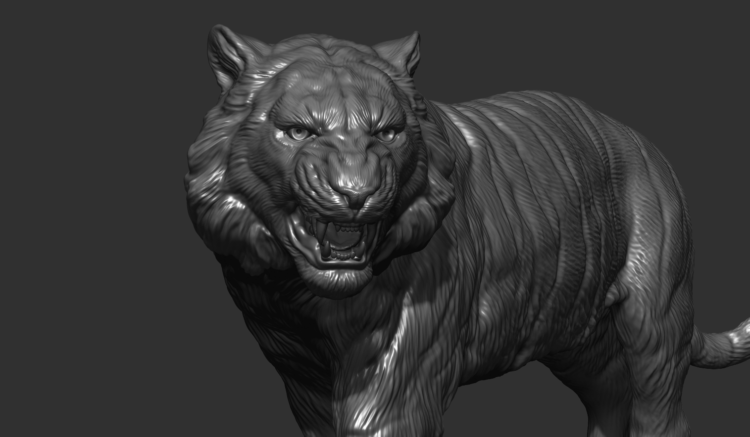 🐅 Tiger・ STL File for 3D printing and CNC machining - Laser cutting・Cults
