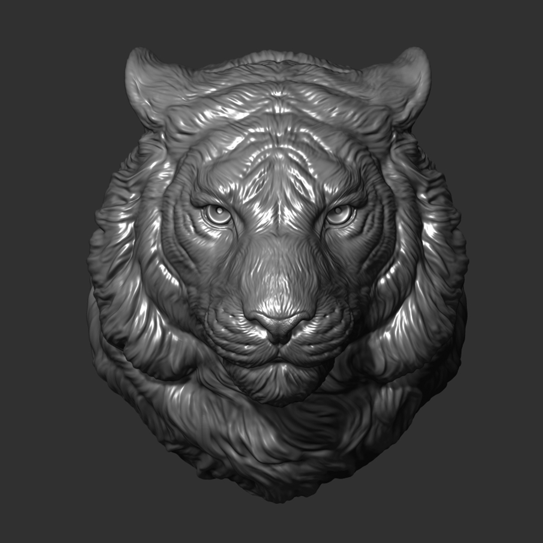 STL file Tiger head pendant 🐅 (OBJ)・3D printable design to download・Cults