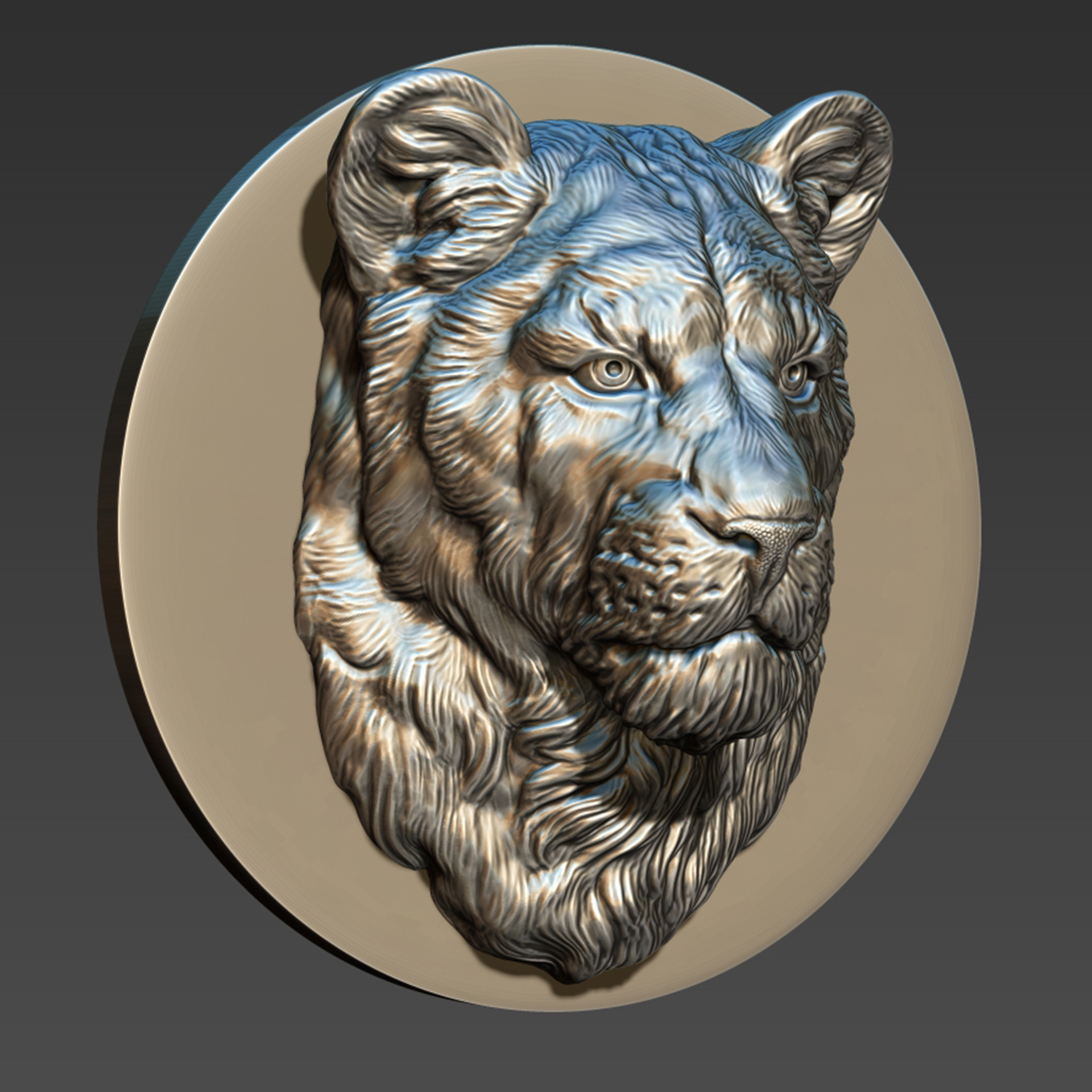 🎨 Lioness head・ STL File for ・Cults