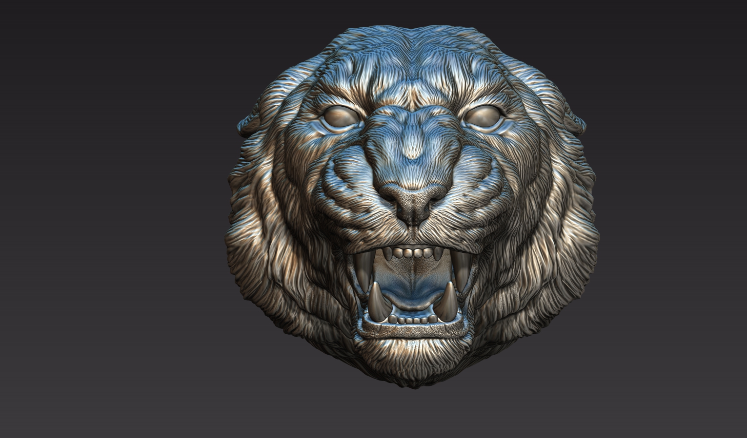 🐅 Tiger head roar・ STL File for 3D printing and CNC machining - Laser ...