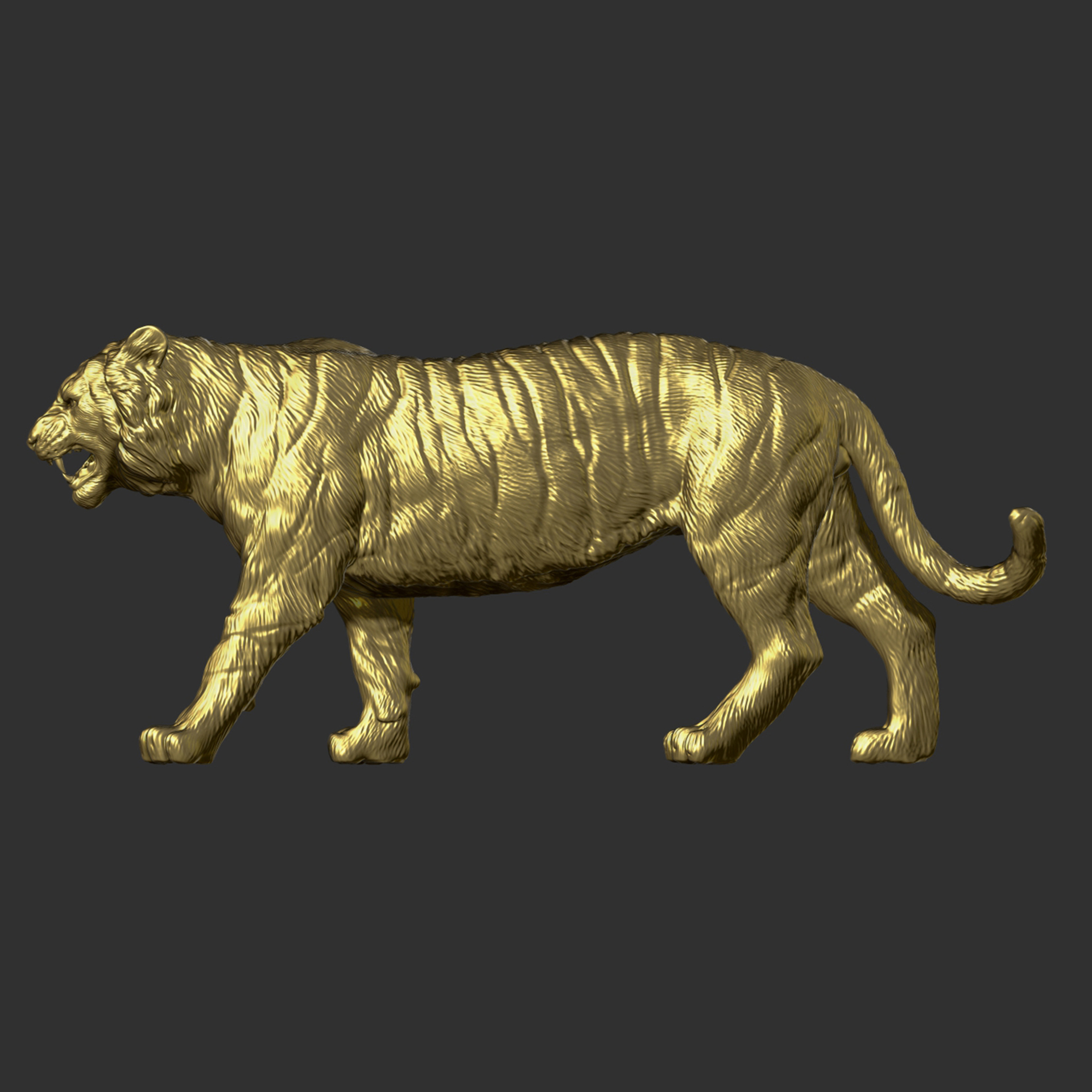 🐅 Tiger walking・ STL File for 3D printing and CNC machining - Laser ...