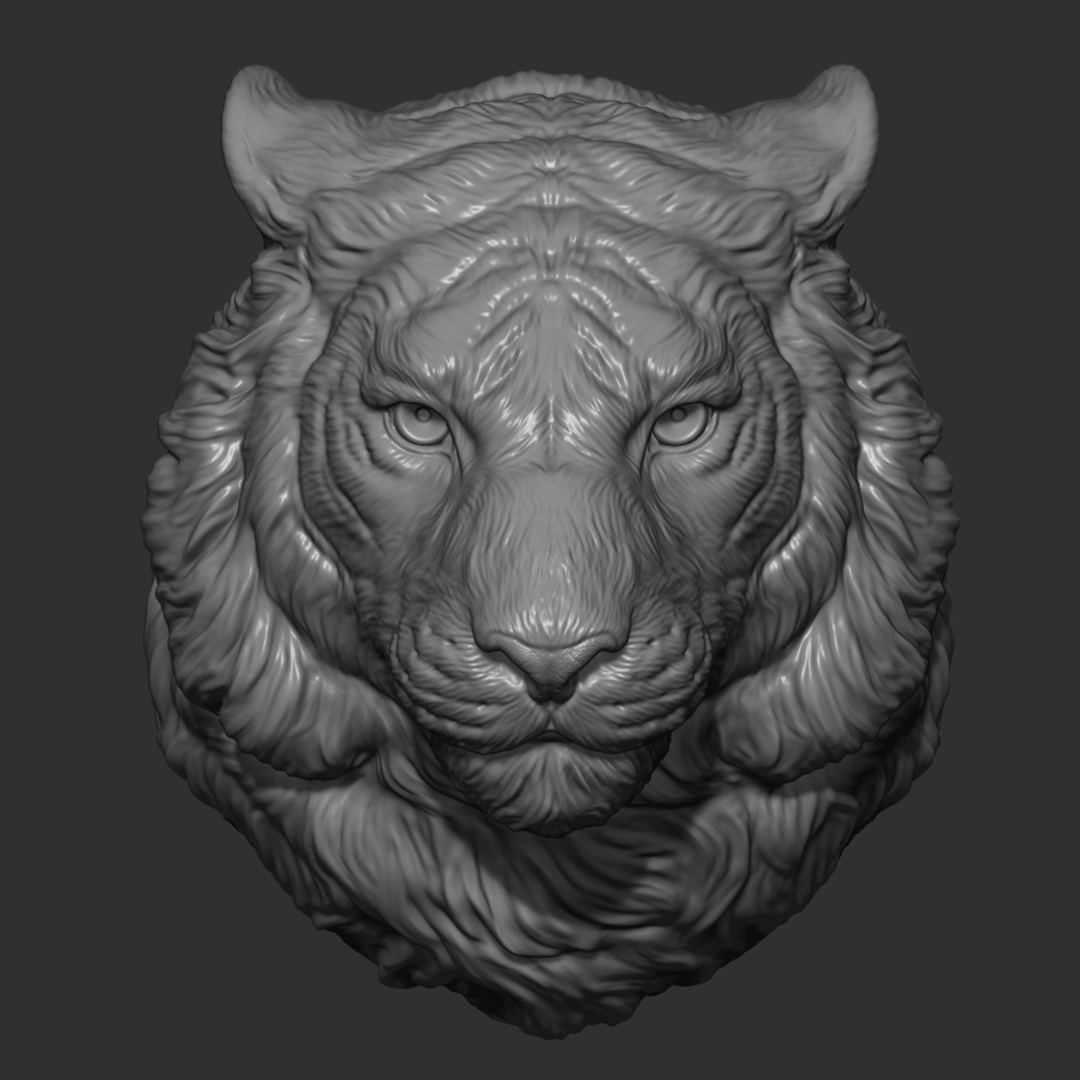 STL file Tiger head pendant 🐅 (OBJ)・3D printable design to download・Cults