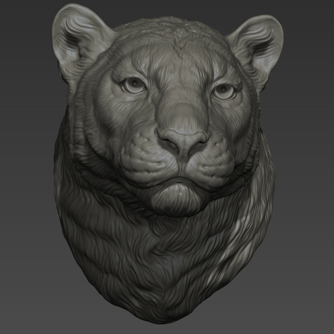 🐆 Panther leopard head・ STL File for ・Cults