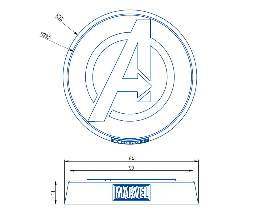 🦸 Marvel Avengers base・Free STL File for ・Cults