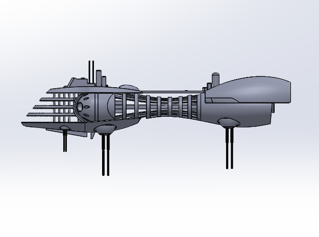 🚗 Disith Battleship (1:5000) in the Last Exile・ STL File for ・Cults