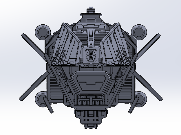 😇 Halberd Class Destroyer (1:3000) in the Halo・ STL File for ・Cults