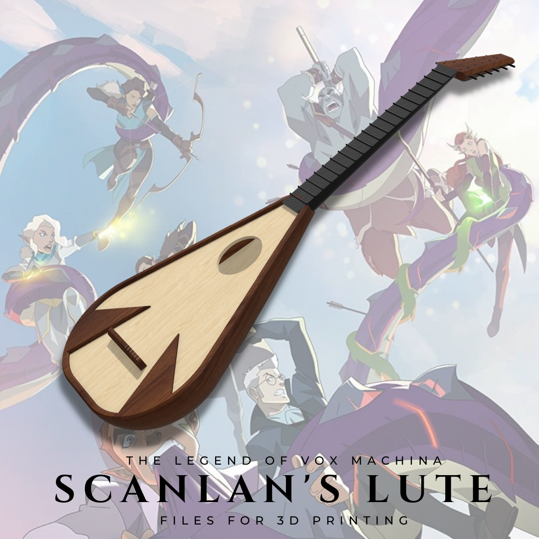 🎵 Scanlan's Lute (The Legend of Vox Machina)・ STL File for ・Cults
