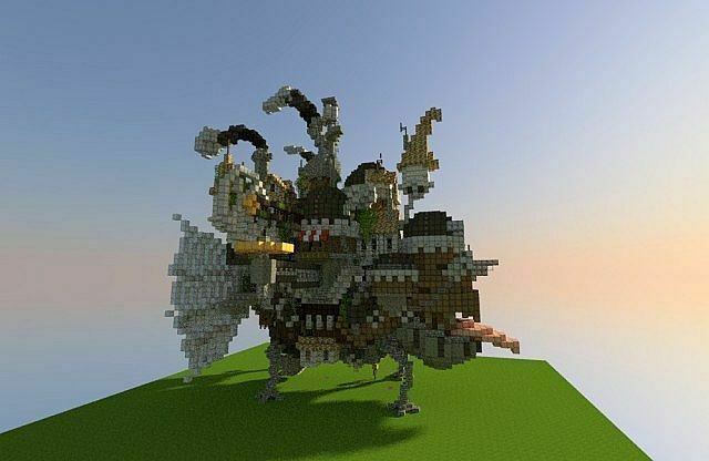 🏰 Minecraft Moving Castle・Free 3D File for ・Cults