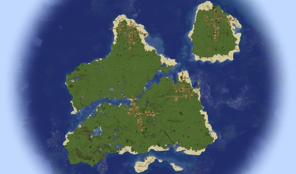 Free 3D file Minecraft Four Village Island 🏝️・3D print model to ...