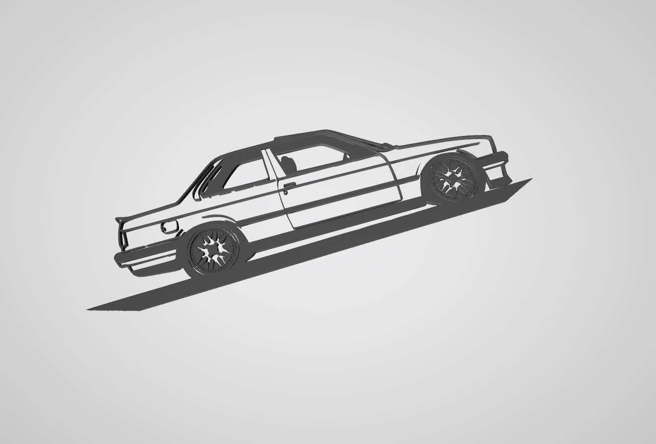 Archivo STL BMW coche 2d 🎨 ・Diseño para descargar y imprimir en 3D・Cults