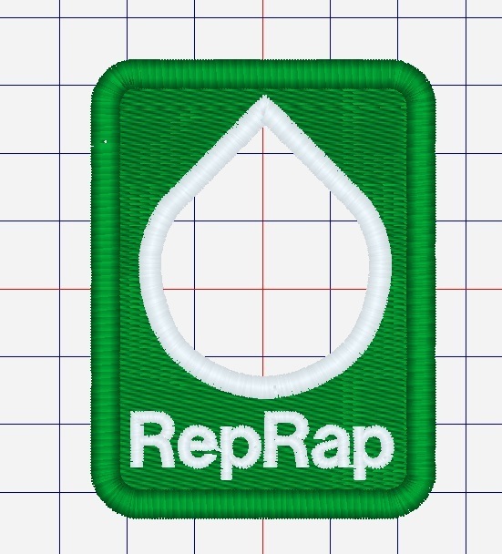 Archivo 3D gratis Parche de archivo de bordado del logotipo de RepRap 👗 ・Objeto para impresora ...