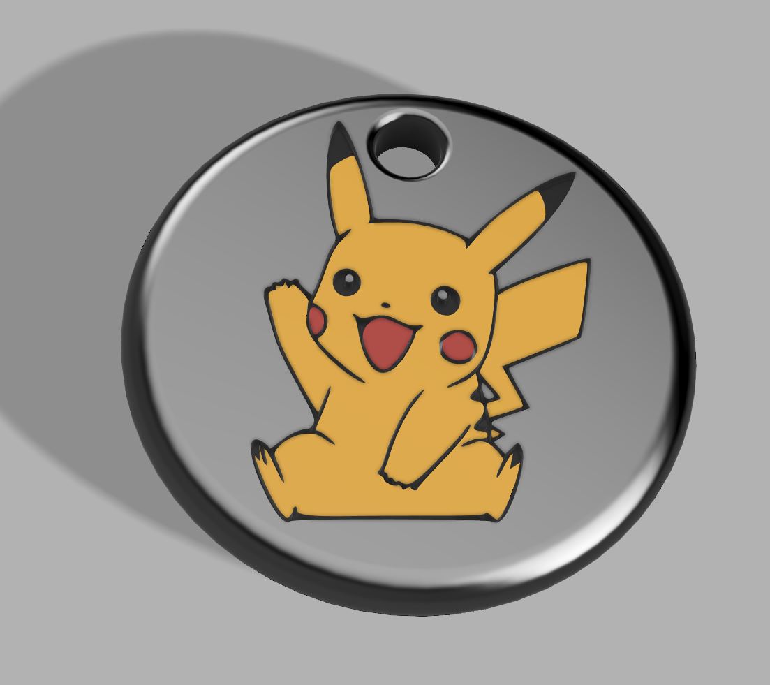 STL file Pokemon Pikachu Keychain 🐉 ・3D printable model to download・Cults