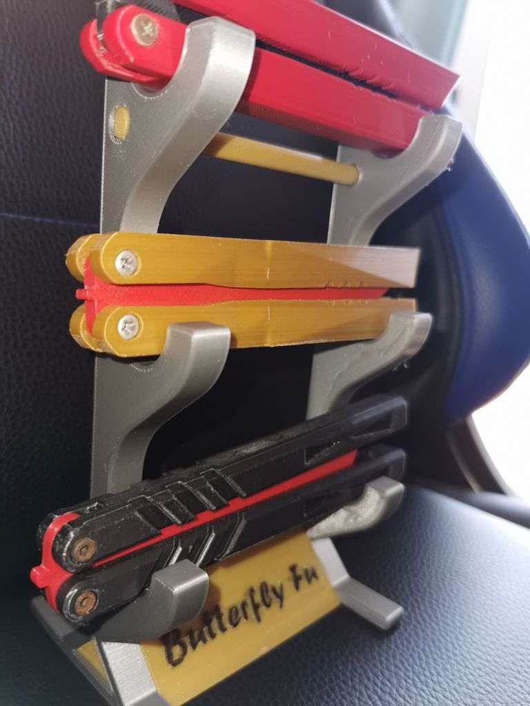 🦋 Butterfly Knifes Stand・Free 3D File for ・Cults