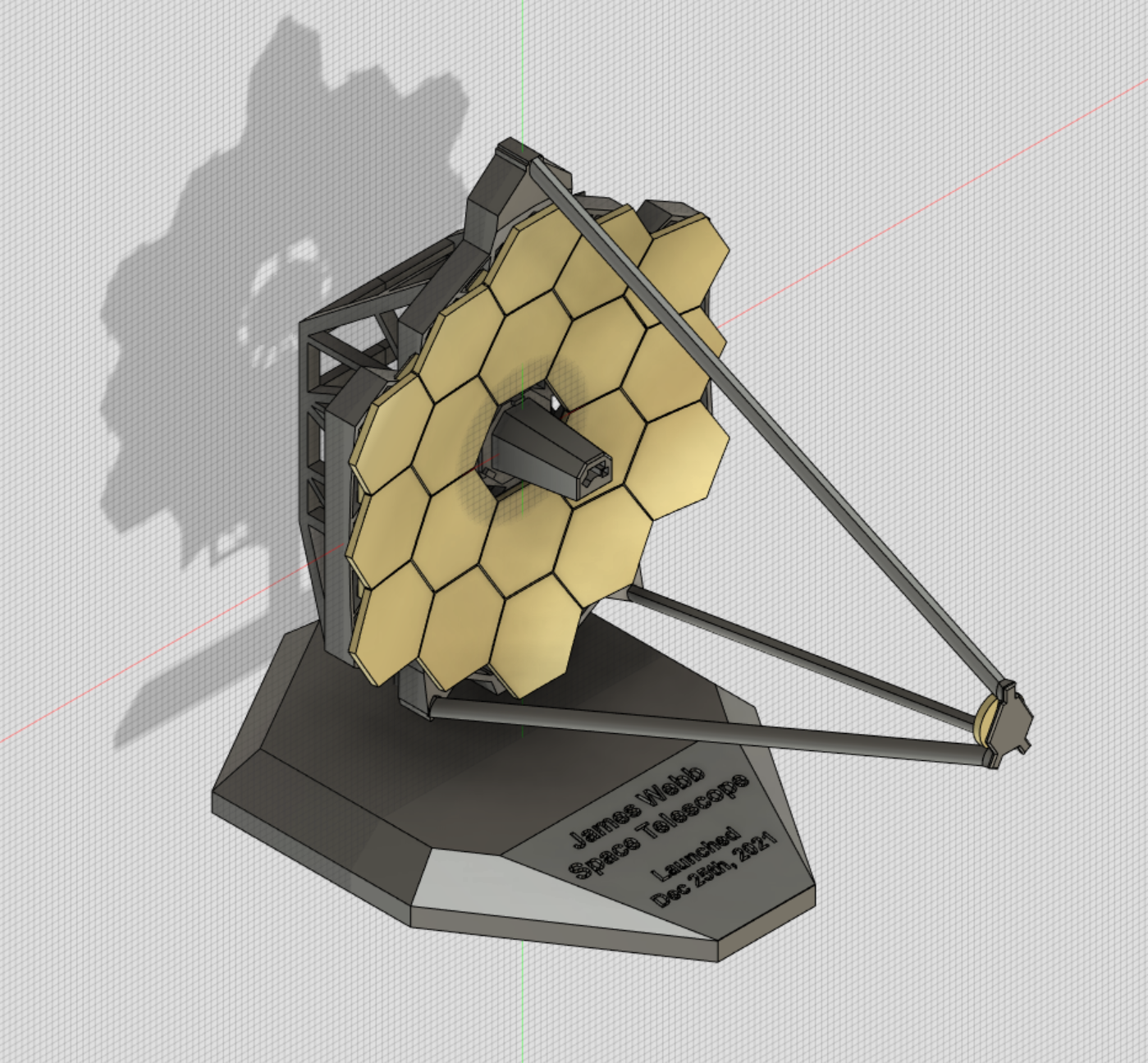 🛰 James Webb Space Telescope Mirror (1:40)・ STL File for 3D printing・Cults