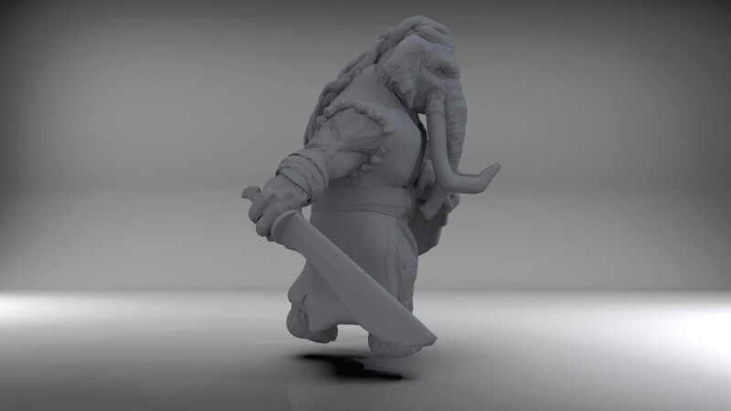 3D file Loxodon barbarian 🎲 ・Design to download and 3D print・Cults