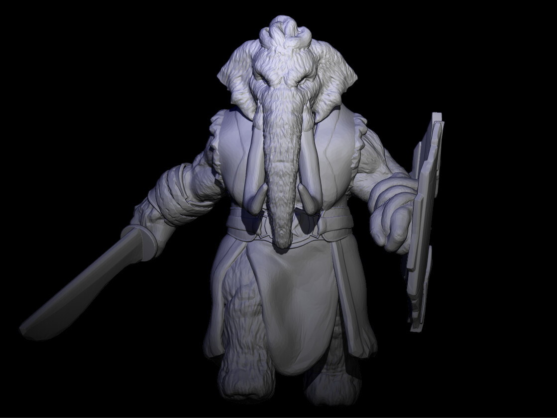3D file Loxodon barbarian 🎲 ・Design to download and 3D print・Cults