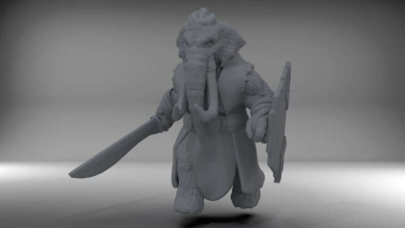 3D file Loxodon barbarian 🎲 ・Design to download and 3D print・Cults