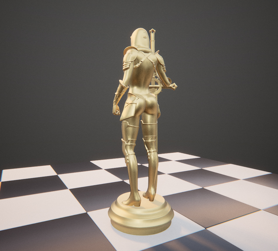 OBJ file CHESS SET - KNIGHT THEME - BASIC SET ♟️ ・3D printing design to ...